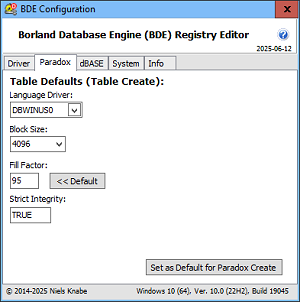 Paradox and BDE tools